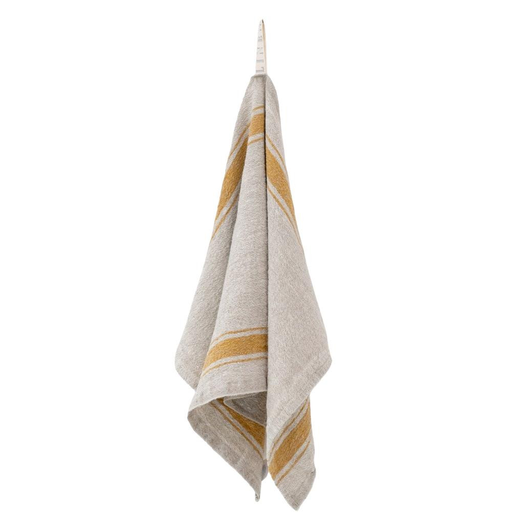 Kitchen Towel Linen - Mustard Stripe Vintage, 16 x 26-in - The Gourmet ...