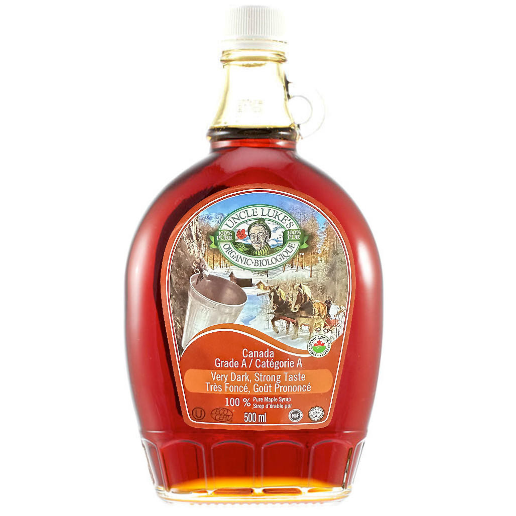 Maple Syrup Very Dark - Organic Grade A, 500ml - The Gourmet Warehouse