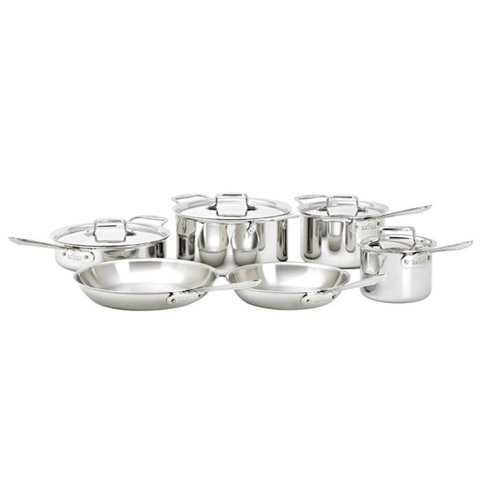 Cookware Set - D5 Polished Stainless, 10 Piece - The Gourmet Warehouse