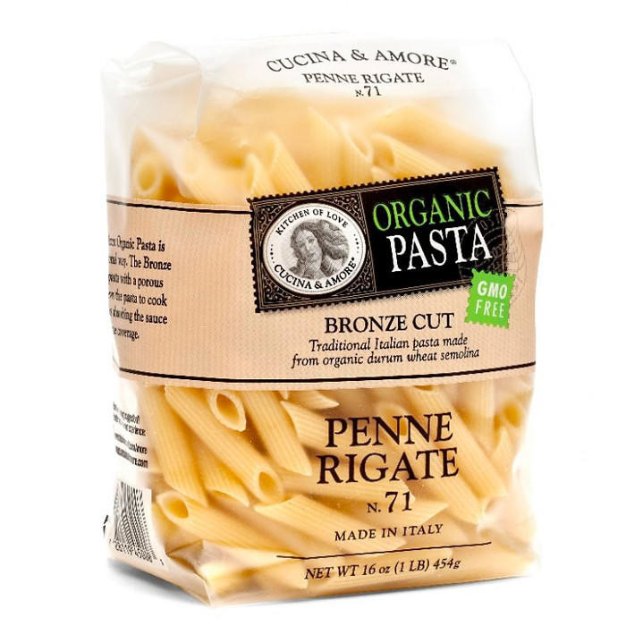 Penne Rigate Pasta # 71 - Organic, 454g - The Gourmet Warehouse