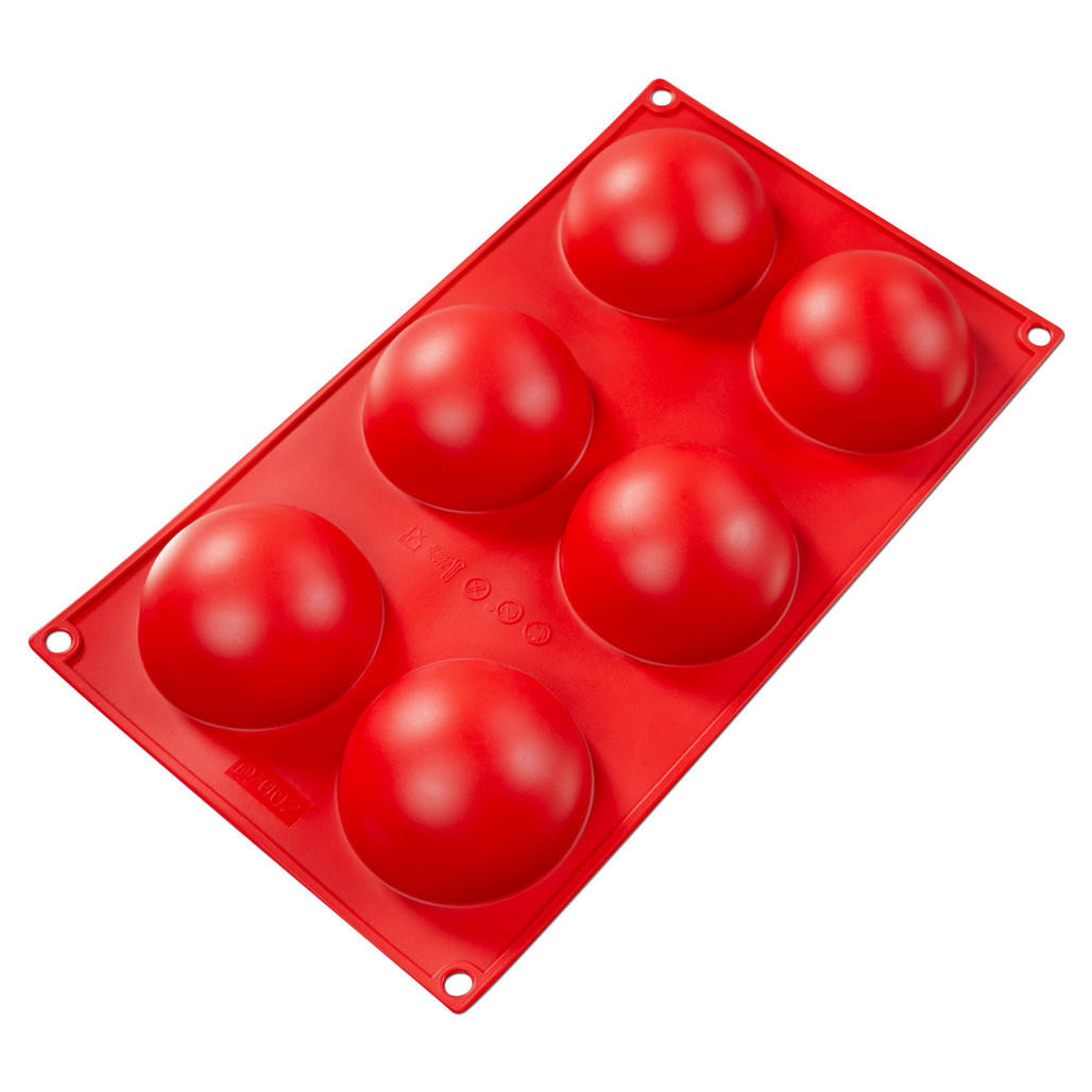 Hemisphere Silicone mold - Pro Series, 6-Cavity - The Gourmet Warehouse