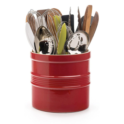 Kitchen Tool Crock - Oversized, Red - The Gourmet Warehouse