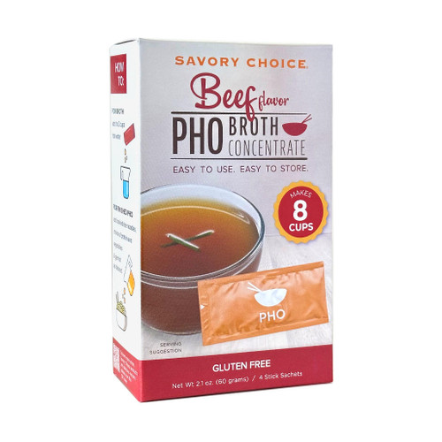 Pho Beef Liquid Broth Concentrate, 4 Stick Sachets - The Gourmet Warehouse