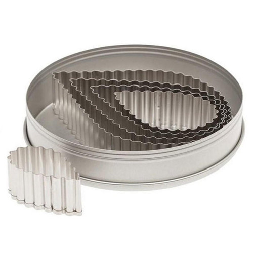 Fluted Edge Tear Drop Cutter Set - Stainless Steel, 5-Piece - The ...