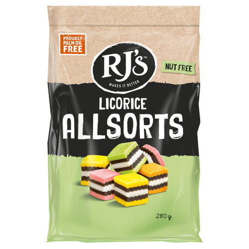 Licorice Allsorts Bag, 280g - The Gourmet Warehouse