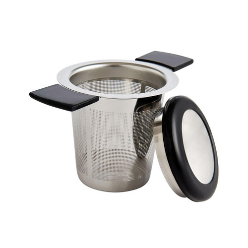 Brew in Mug Tea Infuser with Lid - Stainless Steel - The Gourmet Warehouse
