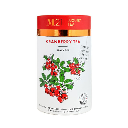 M21 - Cranberry Tea - Black Tea, 24 Pyramid Tea Bags - The Gourmet ...