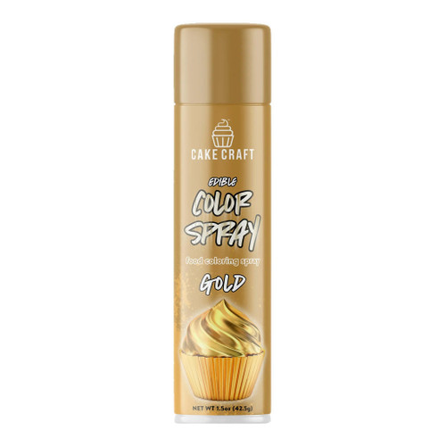 Edible Food Colour Spray - Gold, 1.5 oz. - The Gourmet Warehouse