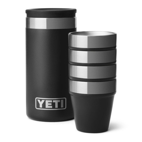 Yeti Shot Glasses Set 4 + Carrying Case, Black - The Gourmet Warehouse