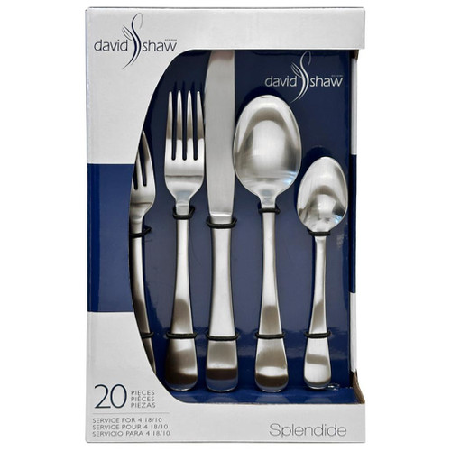 CASUAL Flatware Set - Satin Stainless Steel , 20-Piece - The Gourmet ...