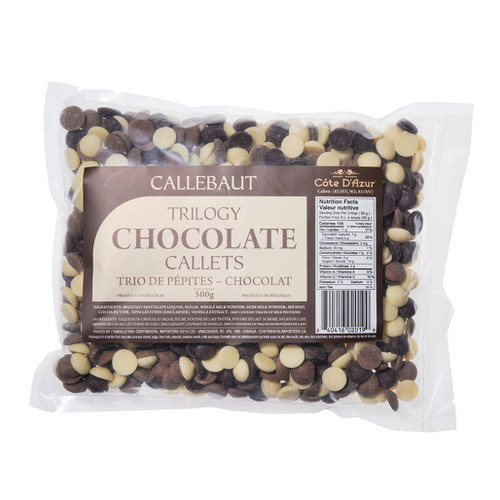 Callebaut Trilogy Chocolate Callets, 500g - The Gourmet Warehouse