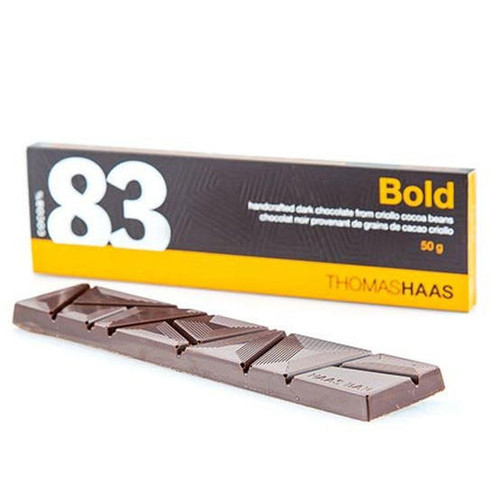 Dark Chocolate Bar - Bold 83%, 50g - The Gourmet Warehouse