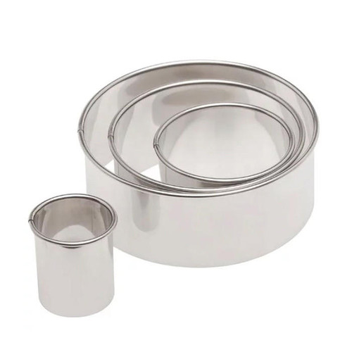 Round Plain Cutter Set - Stainless Steel, 4-Piece - The Gourmet Warehouse