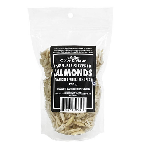 Almonds Skinless Slivered. 250g - The Gourmet Warehouse