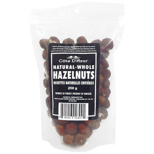 Hazelnuts - Natural Whole, 250g - The Gourmet Warehouse