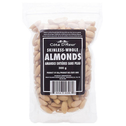 Almonds - Skinless Whole, 300g - The Gourmet Warehouse