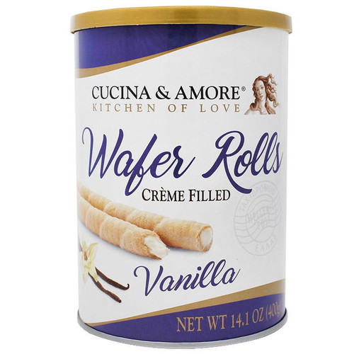 Wafer Rolls - Vanilla Cream Filled, 400g - The Gourmet Warehouse