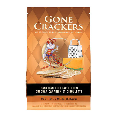 Canadian Cheddar & Chive Crackers, 142g - The Gourmet Warehouse
