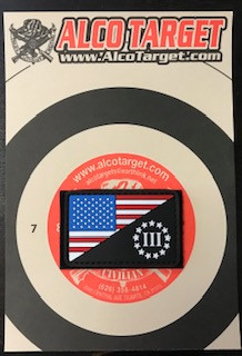 US FLAG MORALE PVC THREE PERCENTER PATCH - Alco Target ® | Law ...