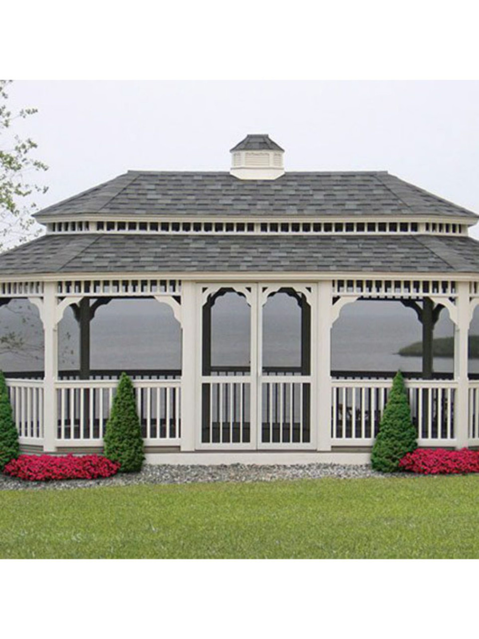 14 x 24 Country Style Oval Gazebo by Affinity Furniture Outdoor ...