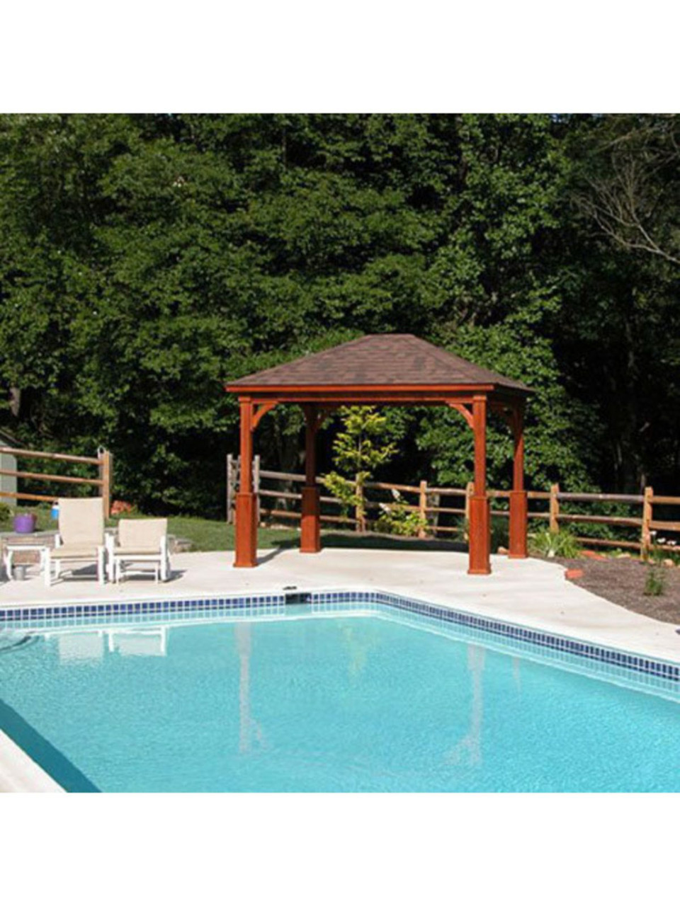 10 x 12 Wood Pavilion with Superior Posts by Affinity Furniture Outdoor ...