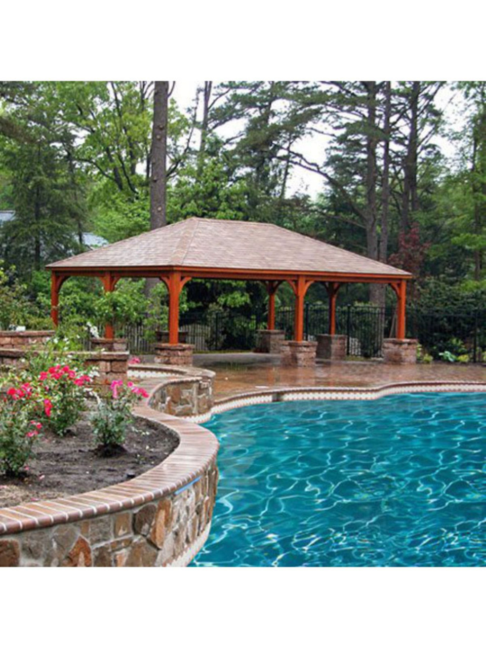 16 x 28 Traditional Wood Pavilion by Affinity Furniture Outdoor ...