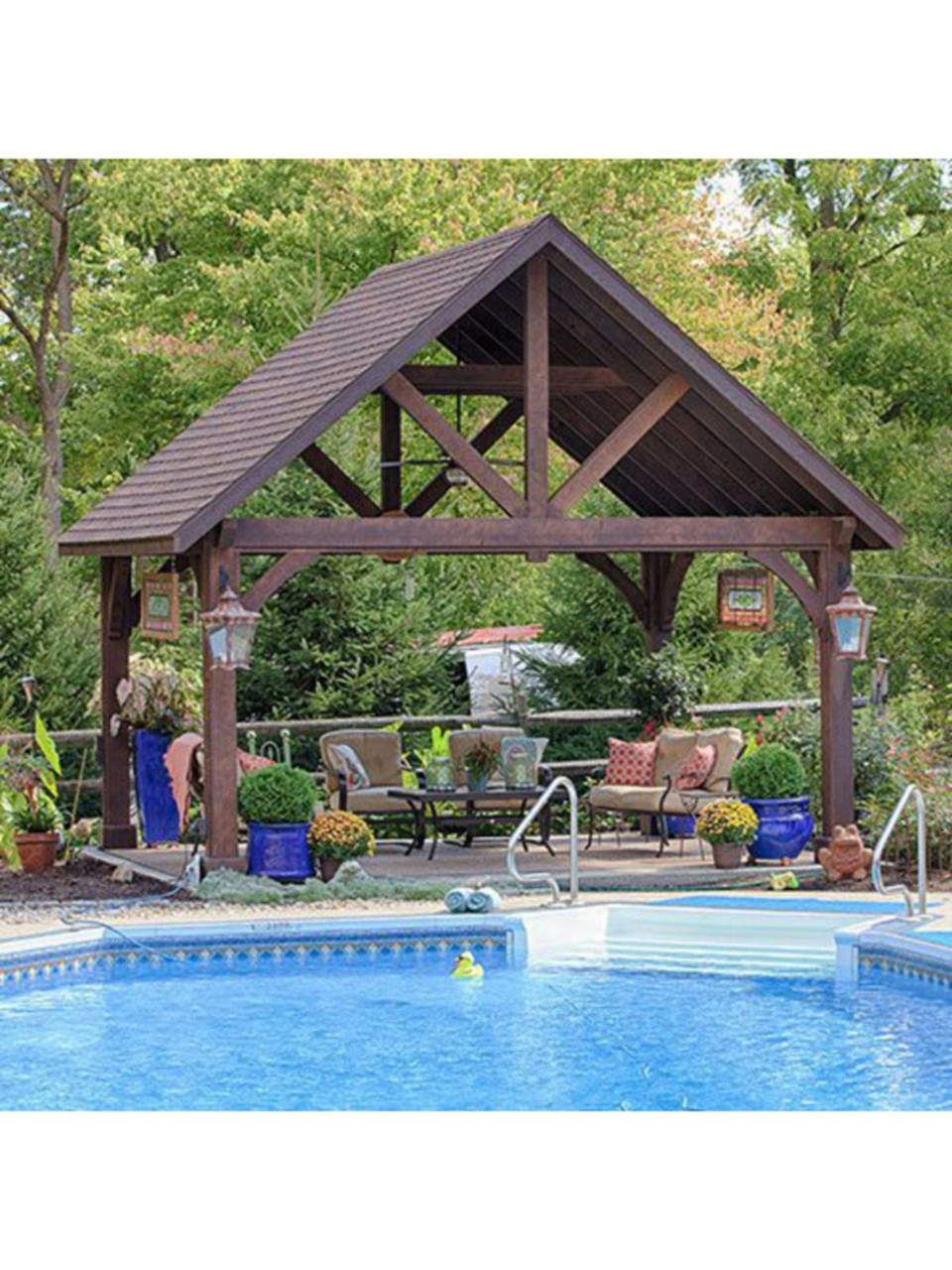 14 x 16 Alpine Pavilion with Driftwood Shingles by Affinity Furniture ...