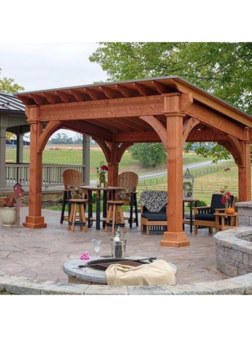 10 x 14 Cedar Sante Fe Pavilion by Affinity Furniture Outdoor ...