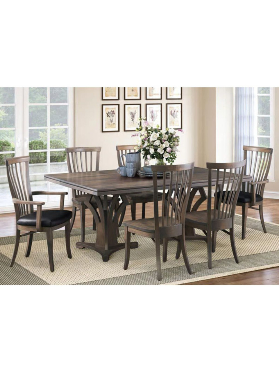 Trieste Double Pedestal Table by Yutzy Furniture & Reviews ...