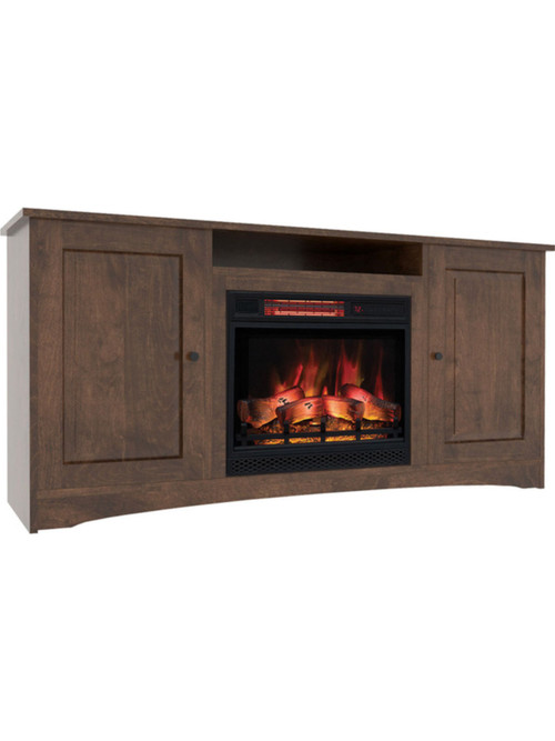 Classic Traditional Media Console with Fireplace 3250-S by J. Troyer ...