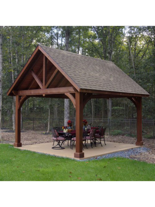10×16 Alpine Wood Pavilion for Outdoor Living