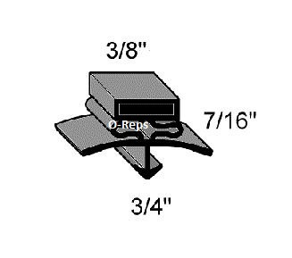 True 810764 - Drawer gasket snap in style - 8" x 29-1/2" chef base