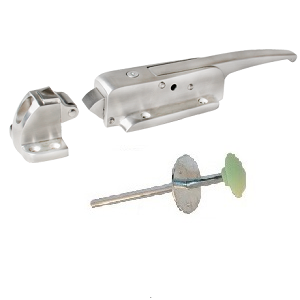 Kason 0778-K2 - Latch Stainless steel 3/4 to 1-5/8 - w/key&release