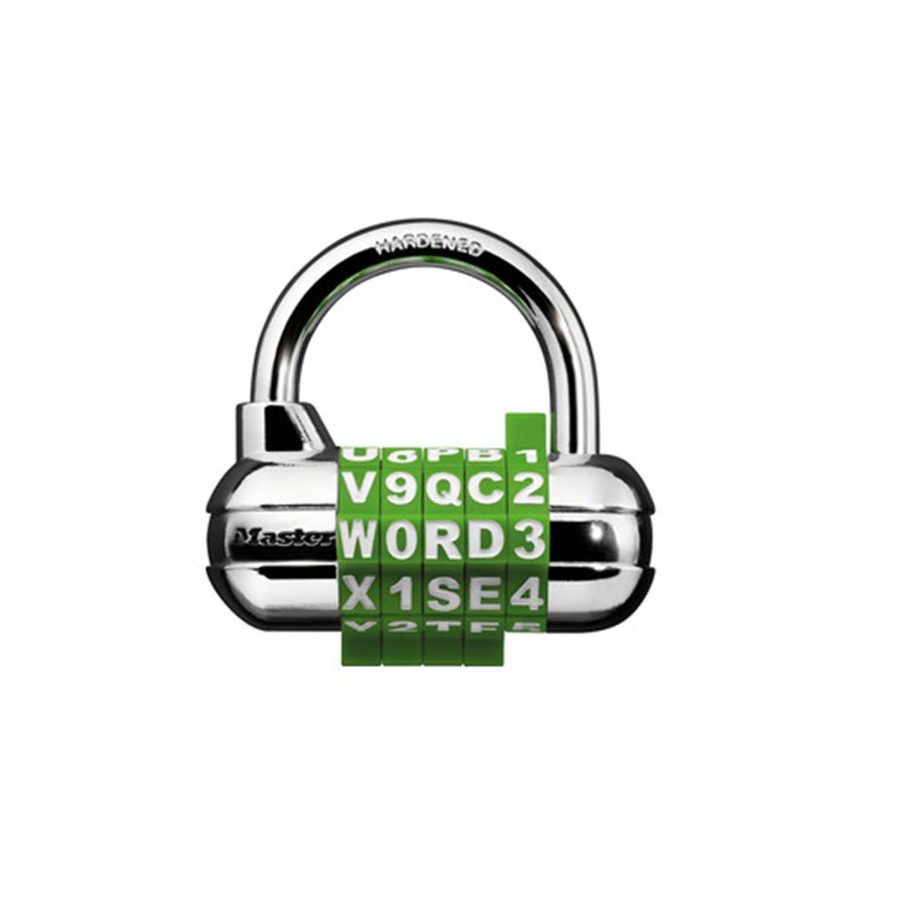 Master Lock 1534 D, 2-1/2" Wide Set Your Own WORD Combination Padlock ...