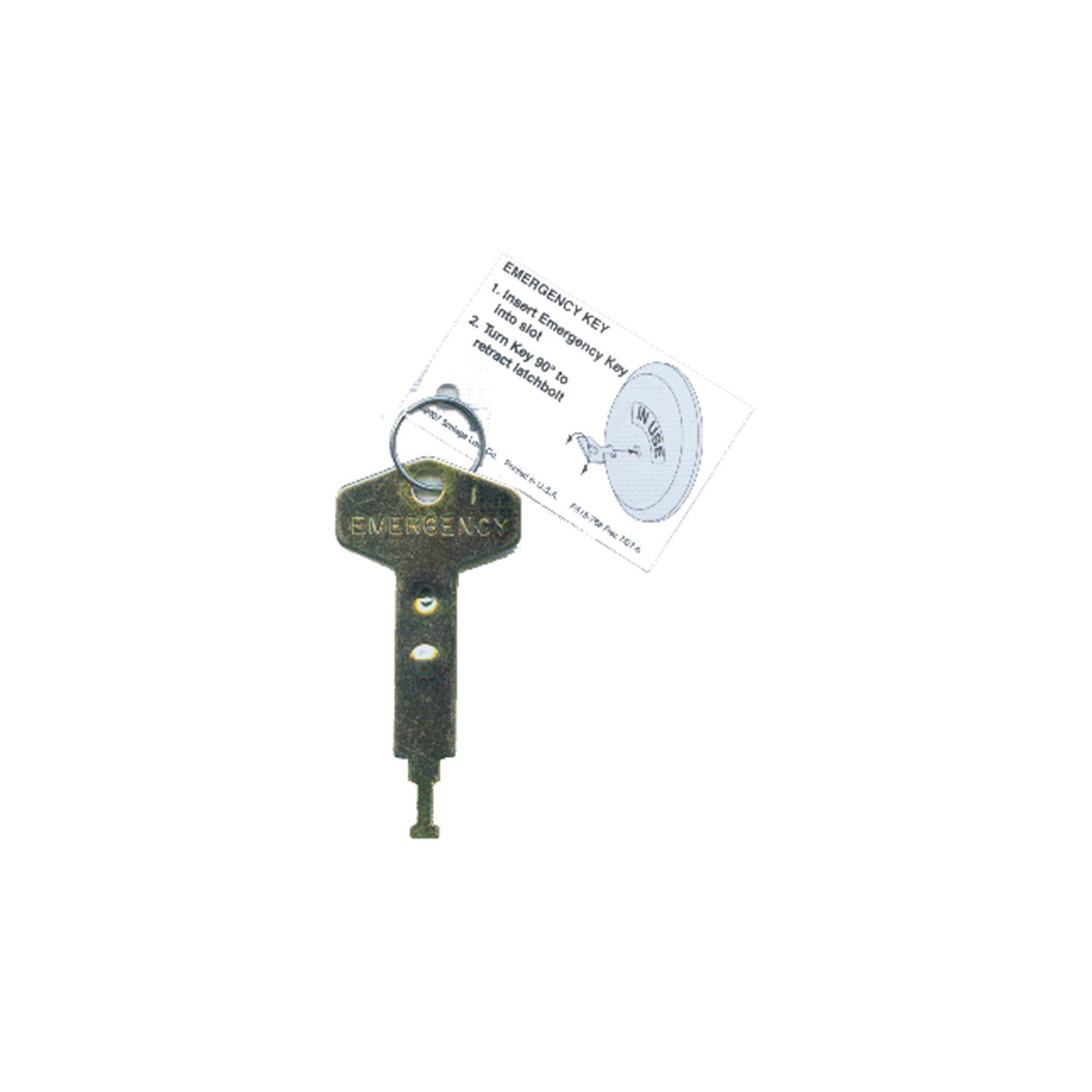 SCH-61-510, EMERGENCY KEY - B571 SERIES - LARGE - R&H Security Hardware