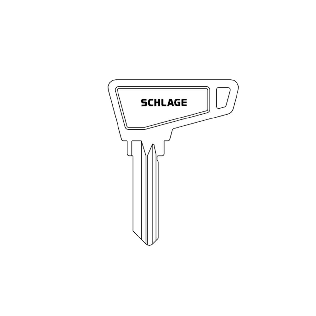 Schlage 35-144E Classic Access Bow Key Blank, 6 Pin E Keyway - R&H ...