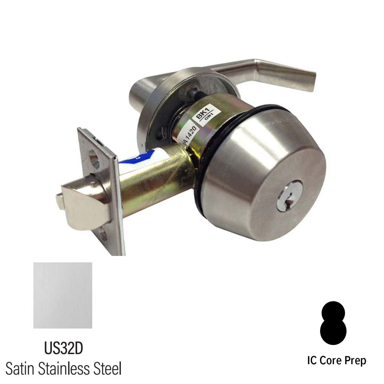 Marks USA 145RKL-32D, Gate Lock Single Cylinder X Lever, SFIC Prep, 2-3 ...