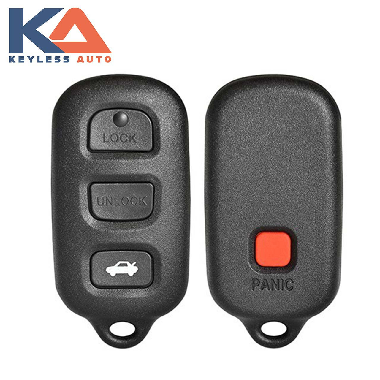 KeylessAuto RK-TOY-408, Remote, Toyota 4 Button, FCC HYQ12BBX, ( RKE ...