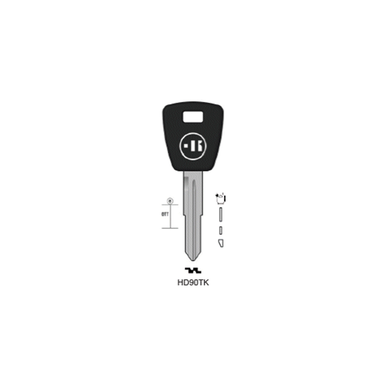 BIA-HD90TK, SHELL, HONDA -POD KEY - R&H Security Hardware