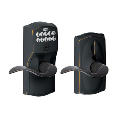 Schlage FE595 Keypad Entry, Flex Lock With Camelot Trim and Accent ...