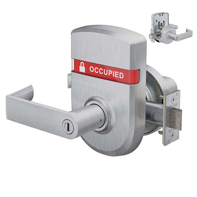 Schlage ND40 S-RHO-626-OS-OCC Grade 1 Privacy Lock With Occupied/Vacant ...