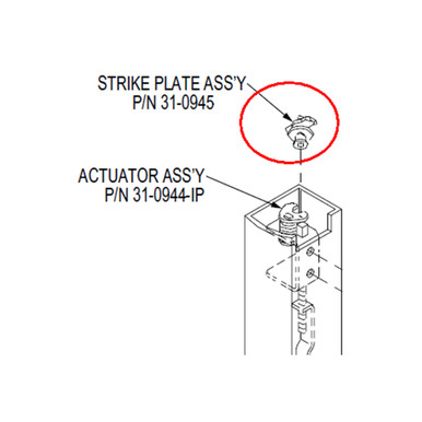 Adams Rite 31 0945, Strike Plate Assembly, 8600 - R&H Security Hardware