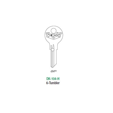 CHI-DK-104-H, CHICAGO KEY BLANK, ILC-104AM - R&H Security Hardware
