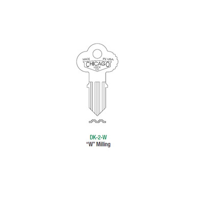CHI-DK-2-W, CHICAGO KEY BLANK, ILC-C1041DN - R&H Security Hardware