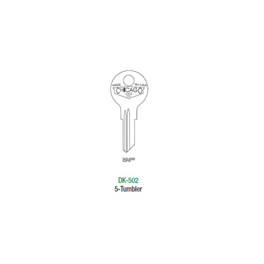 CHI-DK-502, CHICAGO KEY BLANK, - R&H Security Hardware