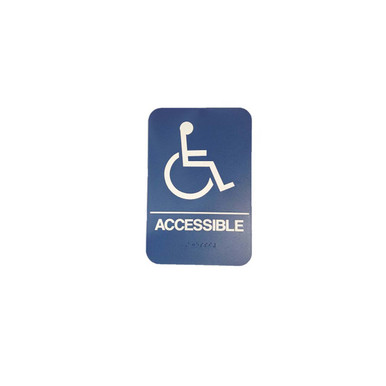 DON-HS-9070-06, HANDICAP SIGN,ACCESSIBLE BLUE, 6" X 9" - R&H Security ...