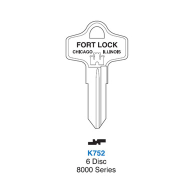 FLC-K752, KEY BLANK, 8000 SERIES LOCKS - R&H Security Hardware