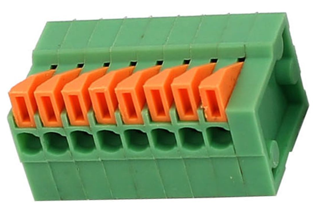 Spring Clamp Terminal Block, 8-position, KF141V Style