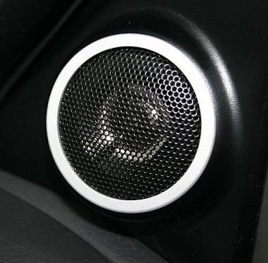 Santa Fe Brushed Aluminum Tweeter Rings - Korean Auto Imports
