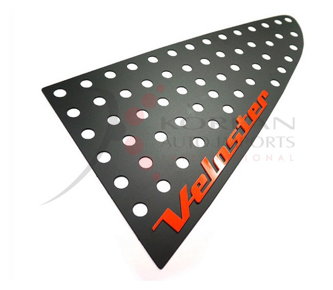 Veloster BLACK/RED Sport C-Pillar Window Plate Set 2pc - Korean Auto ...